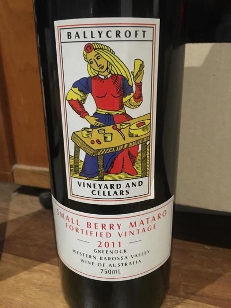2011 Ballycroft Vineyard and Cellars Mataro Small Berry VP, Australia ...