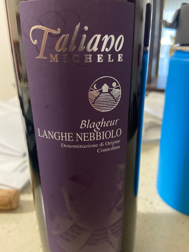 2021 Taliano Michele Langhe Nebbiolo, Italy, Piedmont, Langhe, Langhe ...