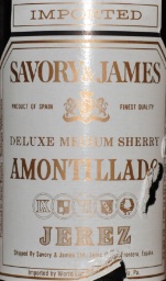 NV Savory & James Jerez-Xérès-Sherry Deluxe Medium Sherry Amontillado ...