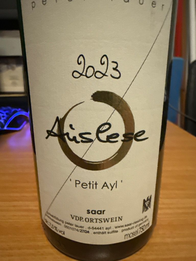 2023 Peter Lauer Riesling Auslese Petit Ayl, Germany, Mosel Saar Ruwer ...