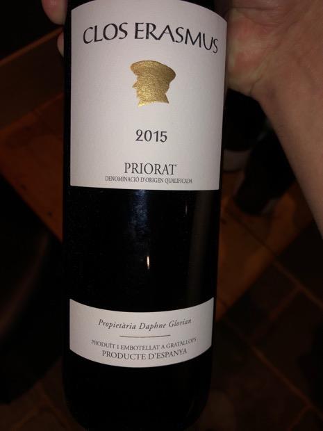 2015 Clos Erasmus Priorat, Spain, Catalunya, Priorat - CellarTracker