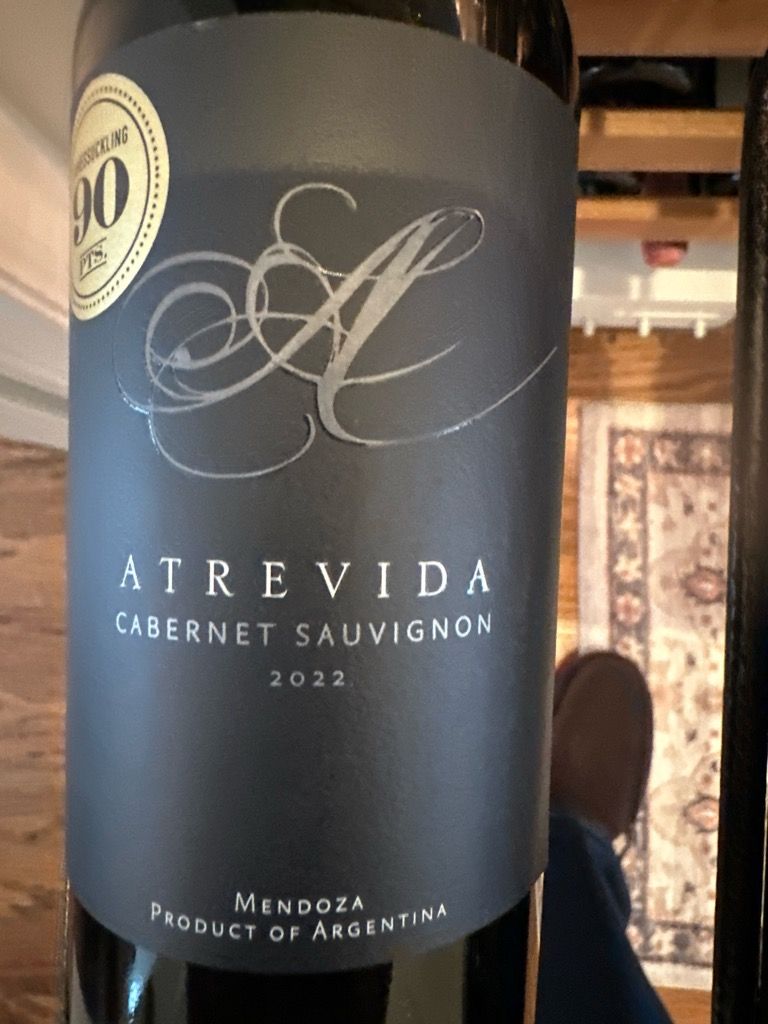 2022 Atrevida Cabernet Sauvignon, Argentina, Mendoza, Valle de Uco ...