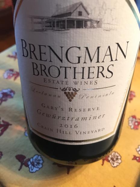 2016 Brengman Brothers Gewürztraminer Gary's Reserve Crain Hill ...