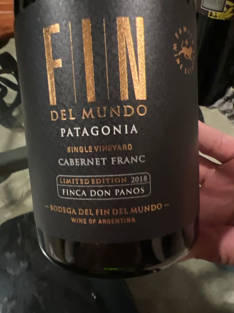 2019 Bodega del Fin del Mundo Cabernet Franc Single Vineyard, Argentina ...