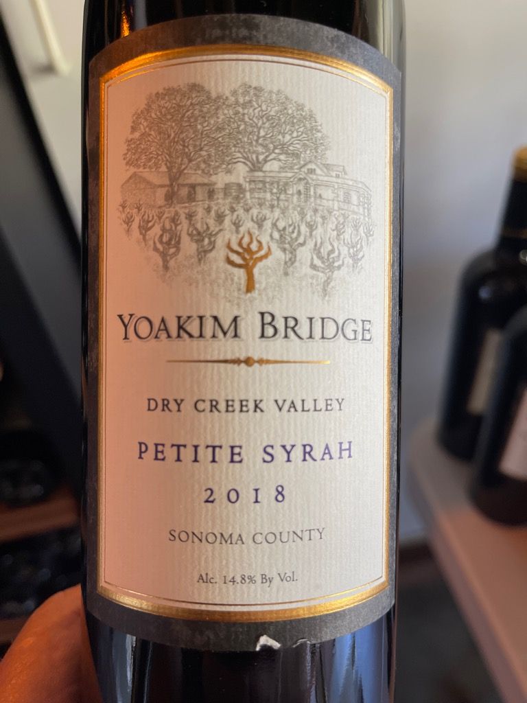 2019 Yoakim Bridge Petite Syrah, USA, California, Sonoma County, Dry ...