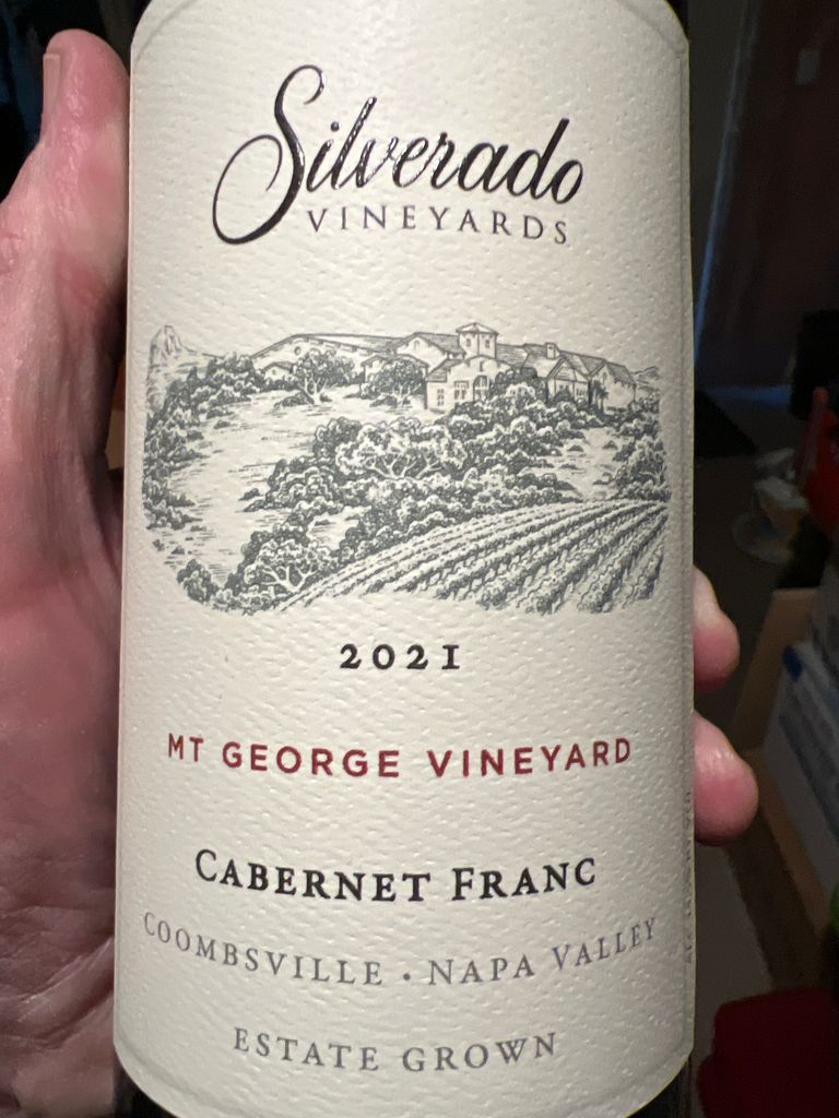 2021 Silverado Vineyards Cabernet Franc Mt. George Vineyard, USA ...