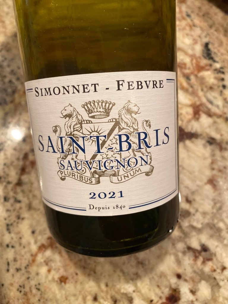 2021 Simonnet-Febvre Saint-Bris, France, Burgundy, Côtes d'Auxerre ...