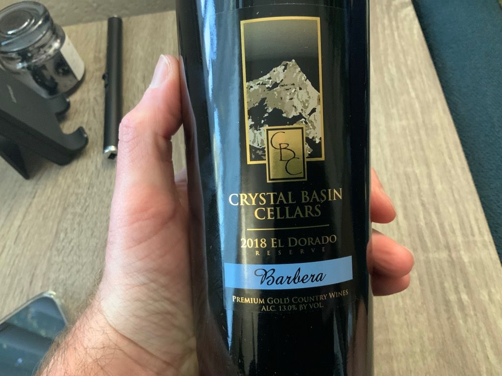 2018 Crystal Basin Cellars Barbera Reserve Wohler Vineyard, USA ...