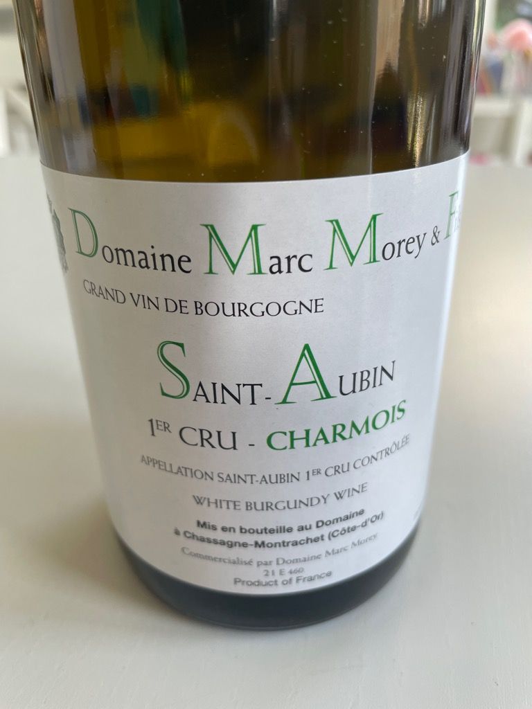 2020 Domaine Marc Morey & Fils Saint-Aubin 1er Cru Le Charmois Blanc ...