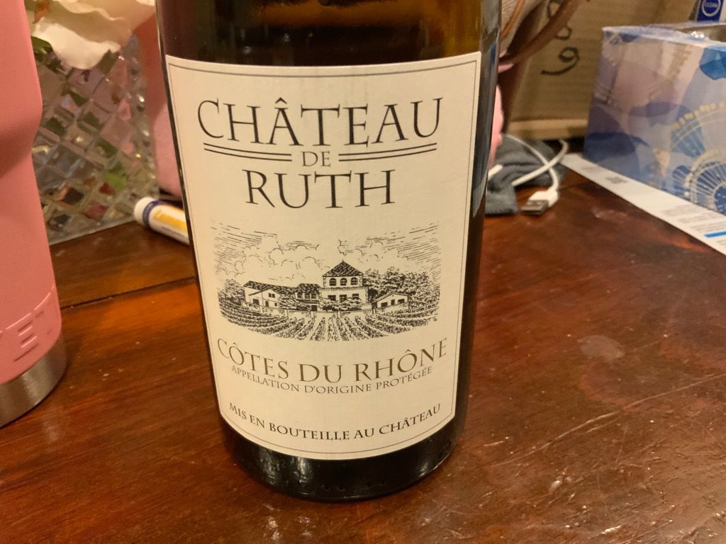 2016 Château de Ruth Côtes du Rhône Blanc, France, Rhône, Southern ...
