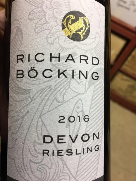 2017 Richard Bocking Riesling Devon, Germany, Mosel Saar Ruwer ...