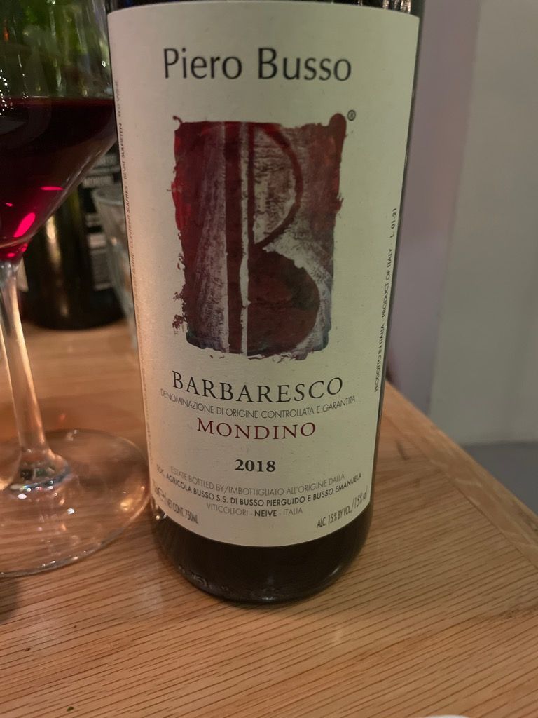 2018 Piero Busso Barbaresco Mondino, Italy, Piedmont, Langhe ...