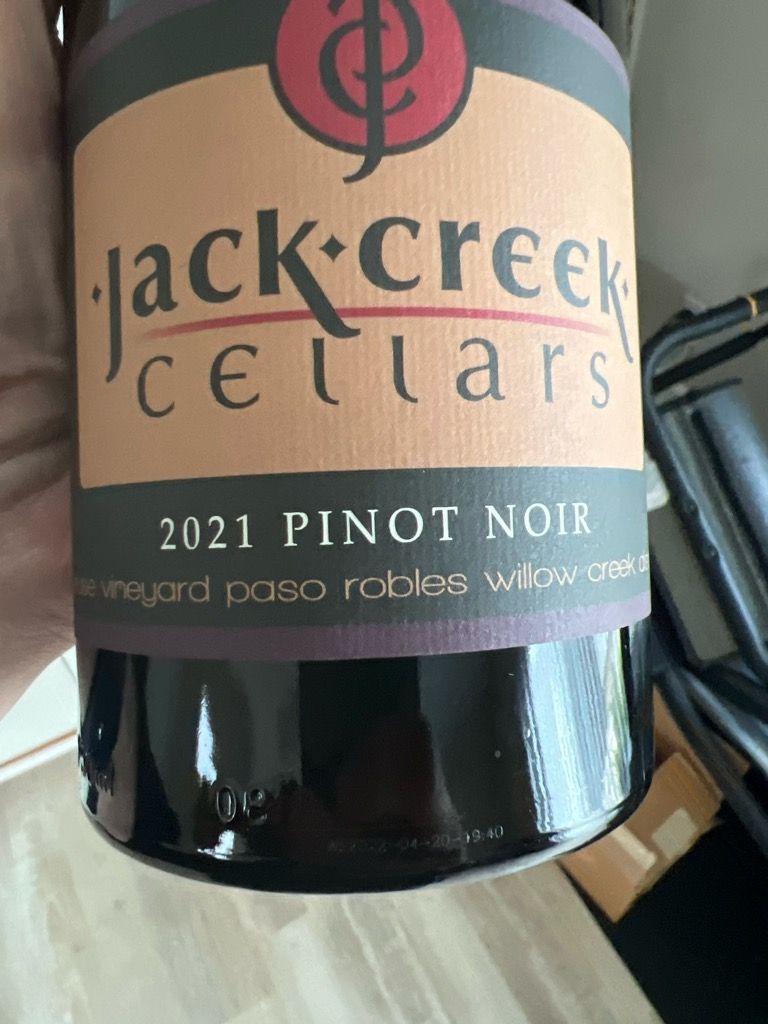 2021 Jack Creek Cellars Pinot Noir Estate Kruse Vineyards, USA ...