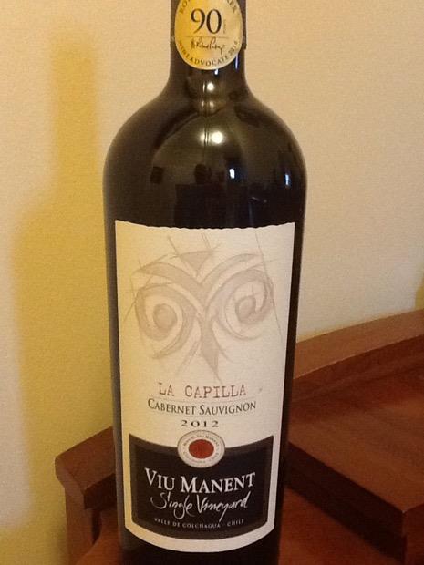 2012 Viu Manent Cabernet Sauvignon Single Vineyard La Capilla, Chile, Rapel Valley, Colchagua ...