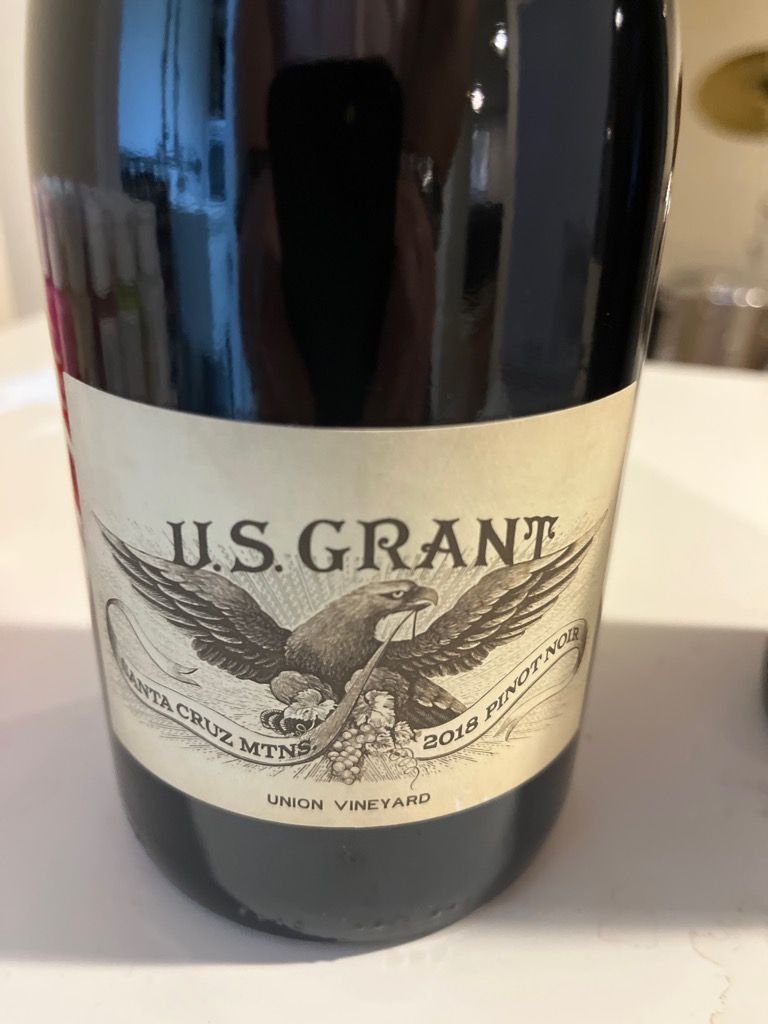 2019 U.S. Grant Pinot Noir Union Vineyard, USA, California, Santa Cruz ...