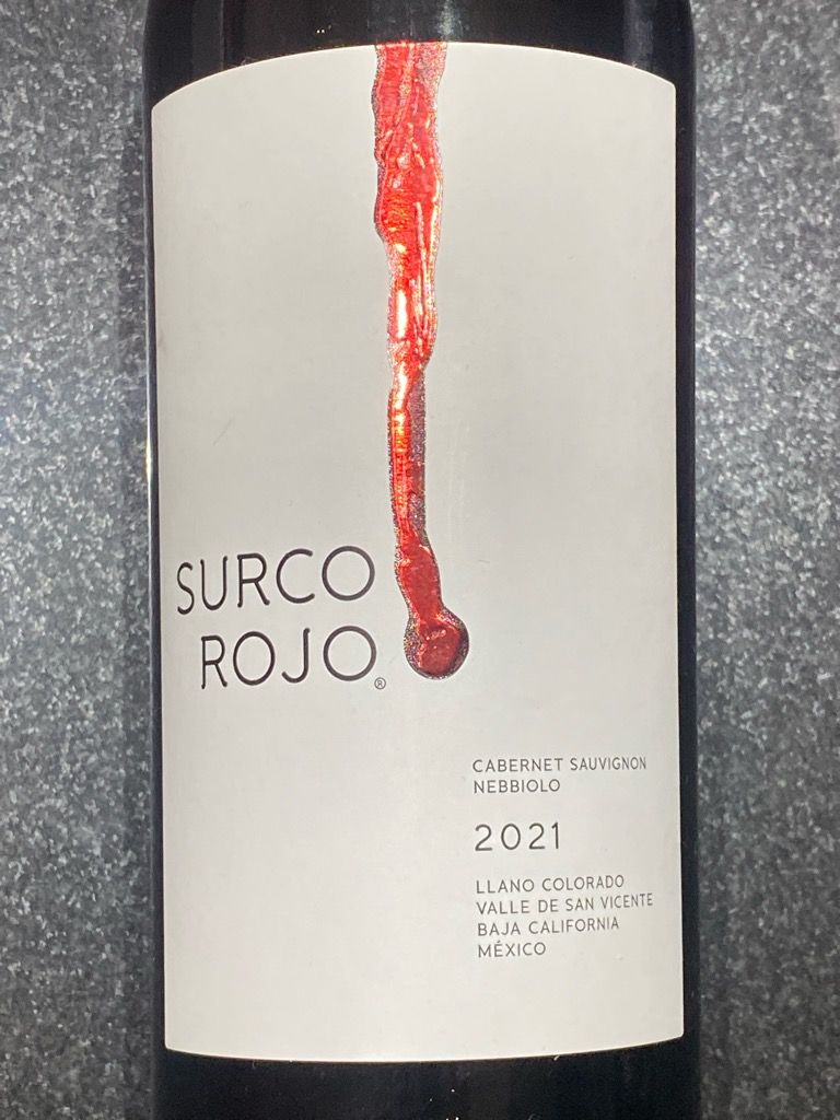 2021 Vinicola Regional Ensenada Cabernet Sauvignon Nebbiolo Surco Rojo ...