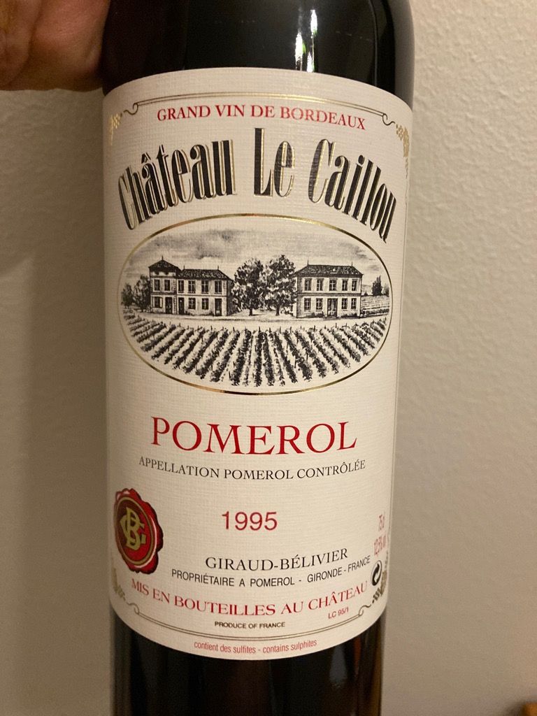 1995 Château Le Caillou, France, Bordeaux, Libournais, Pomerol ...