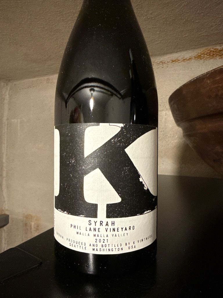 2021 K Vintners Syrah Phil Lane, USA, Washington, Columbia Valley ...