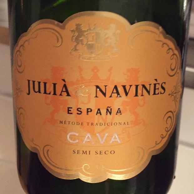 NV Julia & Navines Cava Semi Seco, Spain, Cava - CellarTracker