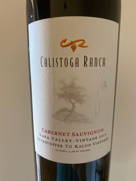2014 Calistoga Ranch Cabernet Sauvignon Beckstoffer To Kalon Vineyard ...