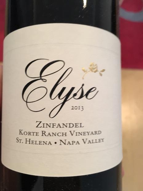 2013 Elyse Zinfandel Korte Ranch, USA, California, Napa Valley, St ...