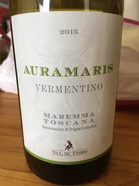 2015 Val di Toro Vermentino Maremma Toscana Auramaris, Italy, Tuscany ...