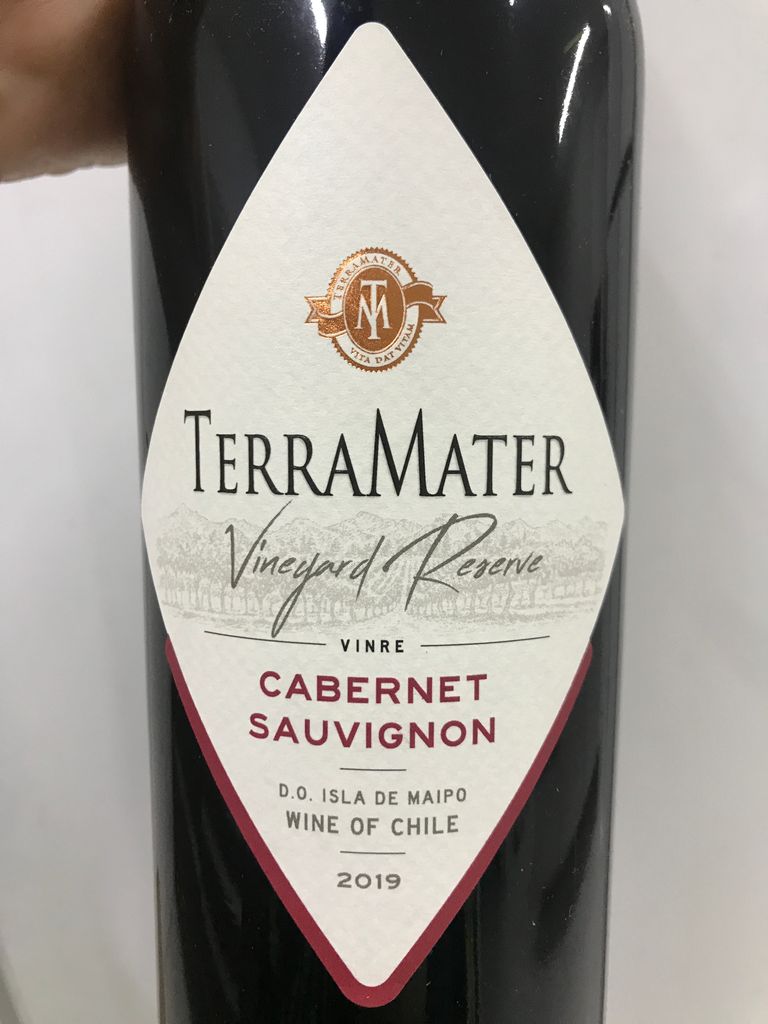 2019 Terra Mater Cabernet Sauvignon Vineyard Reserve, Chile, Maipo ...