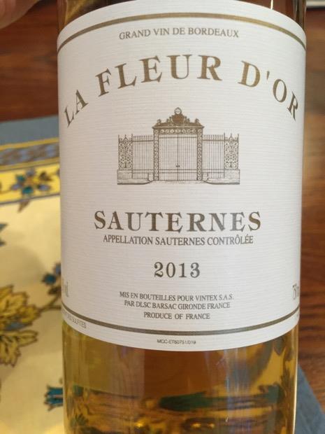 2013 La Fleur d'Or, France, Bordeaux, Sauternais, Sauternes - CellarTracker