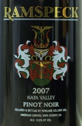 2007 Rowland Cellars Pinot Noir Ramspeck, USA, California, Napa Valley ...
