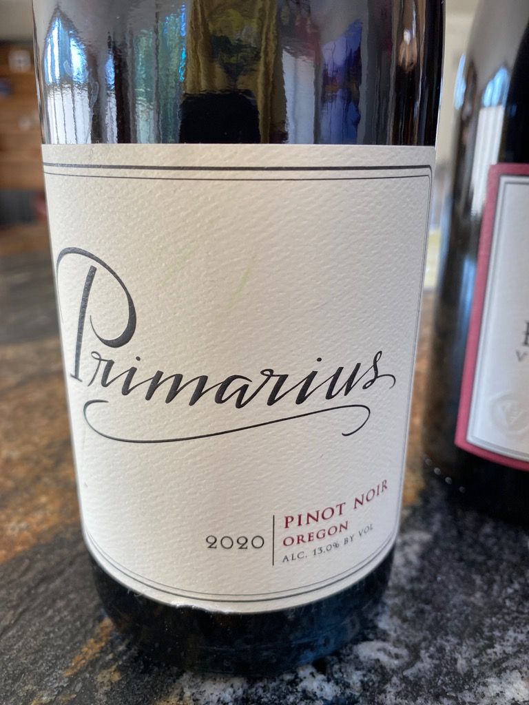 2020 Primarius Pinot Noir, USA, Oregon - CellarTracker