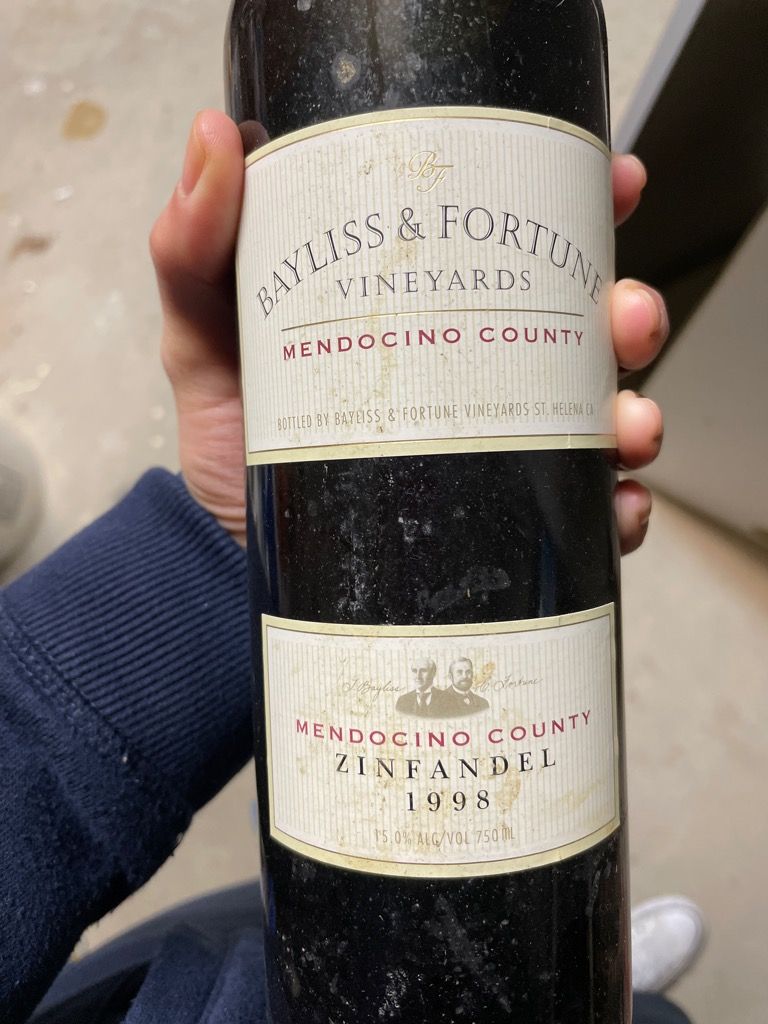 1998 Bayliss & Fortune Zinfandel, USA, California, North Coast ...