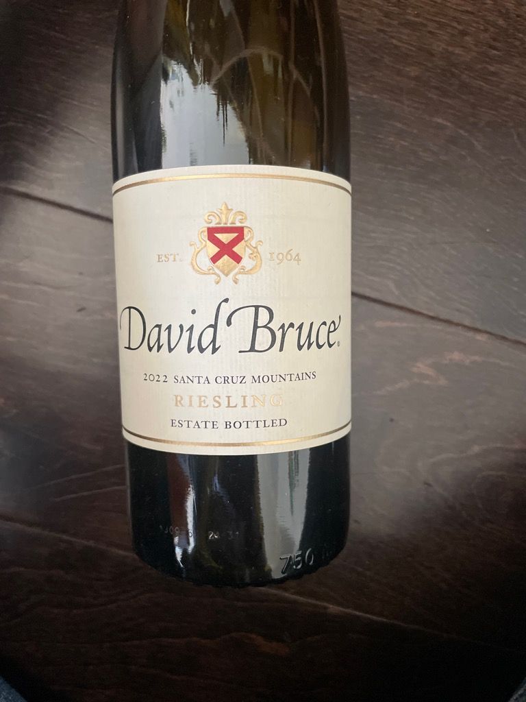 2023 David Bruce Riesling, USA, California, Santa Cruz Mountains ...
