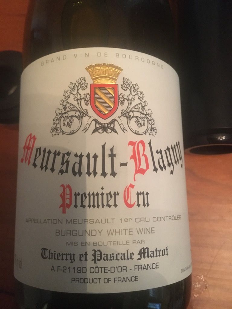 2017 Domaine Matrot Meursault 1er Cru Blagny, France, Burgundy, Côte de ...