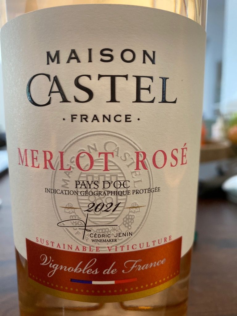 2021 Maison Castel Merlot Merlot Rosé, France, Languedoc Roussillon ...