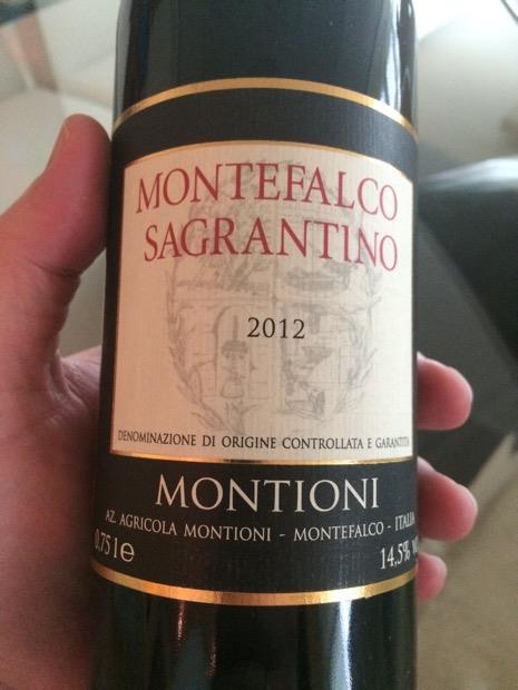 2012 Montioni Montefalco Sagrantino, Italy, Umbria, Montefalco ...