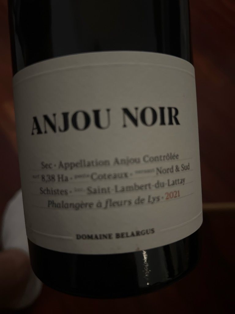 2022 Domaine Belargus Anjou Noir, France, Loire Valley, Anjou-Saumur ...