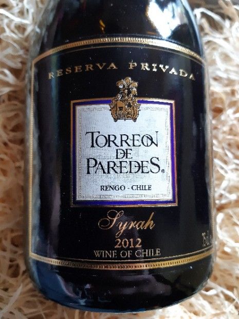 2018 Vinedos Torreón de Paredes Syrah Reserva Privada, Chile, Rapel ...