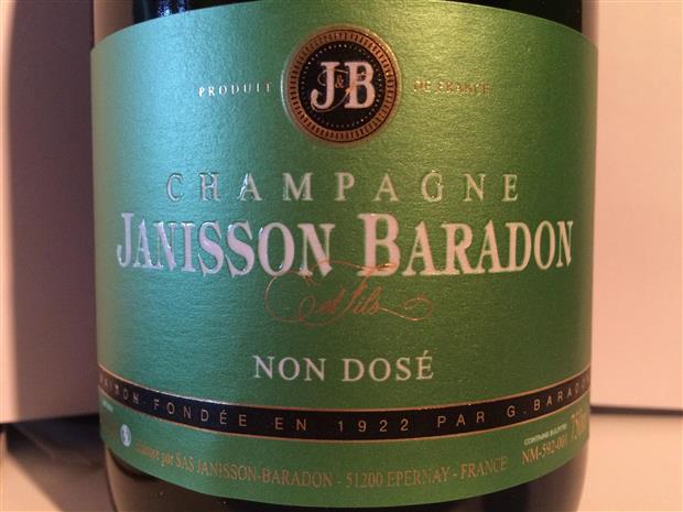 NV Janisson Baradon & Fils Champagne Non Dosé, France, Champagne ...