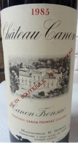 1985 Château Canon (Canon-Fronsac), France, Bordeaux, Libournais, Canon ...