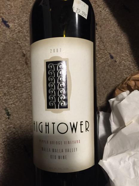 2008 Hightower Cellars Merlot Pepper Bridge Vineyard, USA, Washington ...