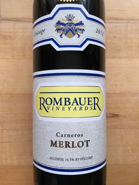 2012 Rombauer Vineyards Merlot Carneros, USA, California, Napa / Sonoma ...