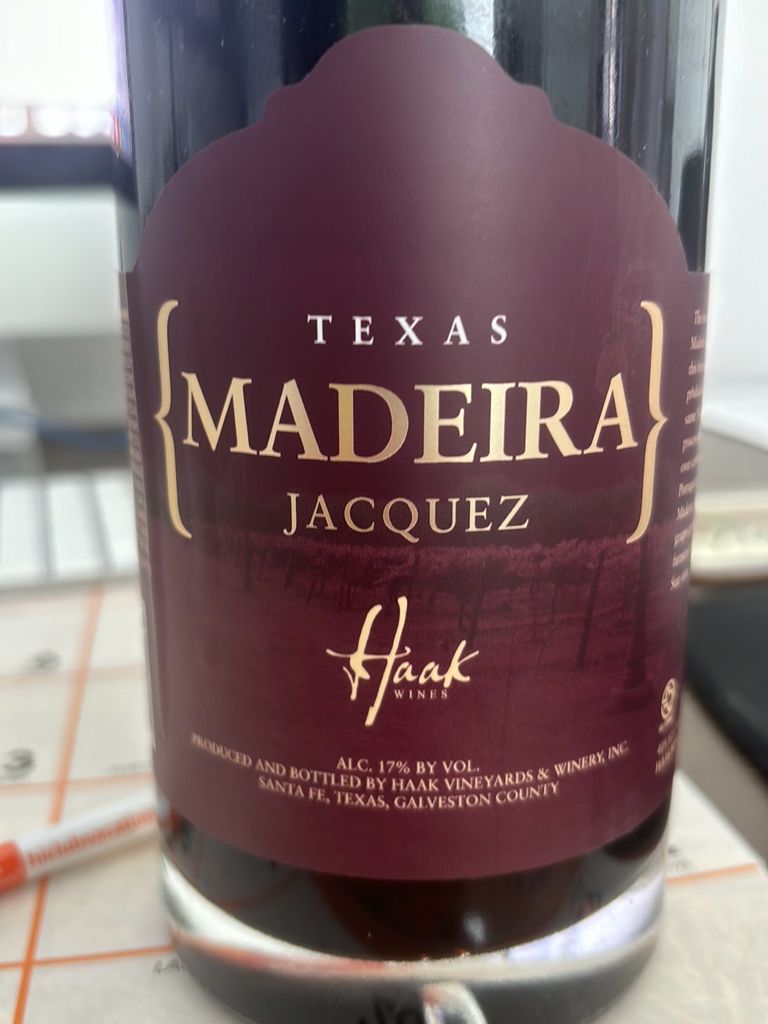 2021 Haak Jacquez Madeira, USA, Texas - CellarTracker