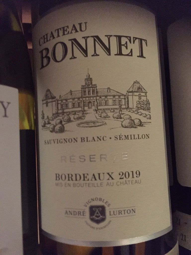 2019 Château Bonnet Bordeaux Blanc Réserve, France, Bordeaux ...
