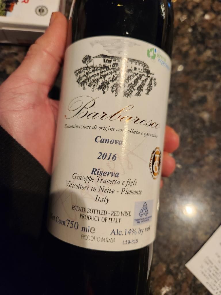2016 Traversa Barbaresco Canova Riserva Ciabot, Italy, Piedmont, Langhe ...