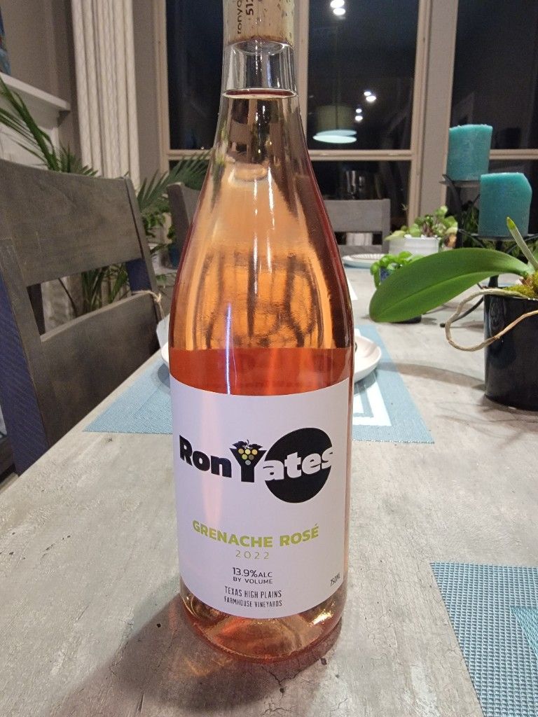 2022 Ron Yates Grenache Rosé Farmhouse Vineyards, USA, Texas, Texas ...