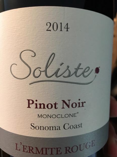 2018 Soliste Cellars Pinot Noir L'Ermite Rouge, USA, California, Sonoma ...