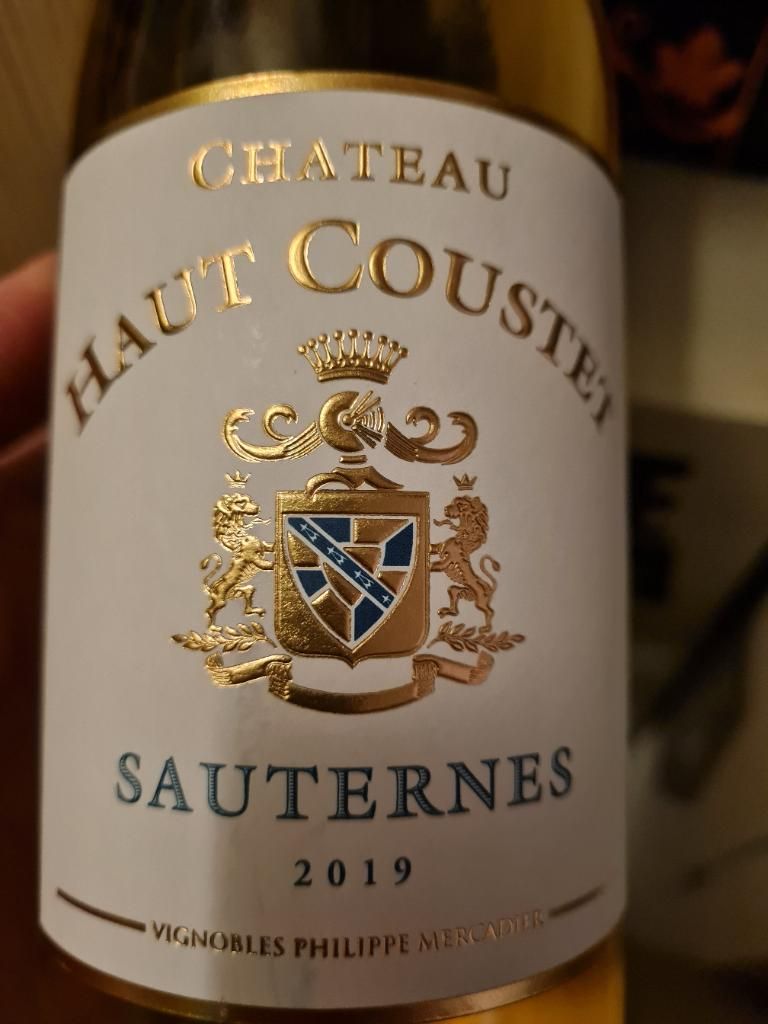 2019 Château Haut-Coustet, France, Bordeaux, Sauternais, Sauternes - CellarTracker