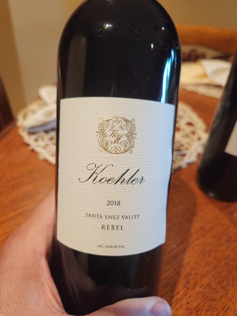 2018 Koehler Rebel Santa Ynez Valley, USA, California, Central Coast, Santa Ynez Valley ...