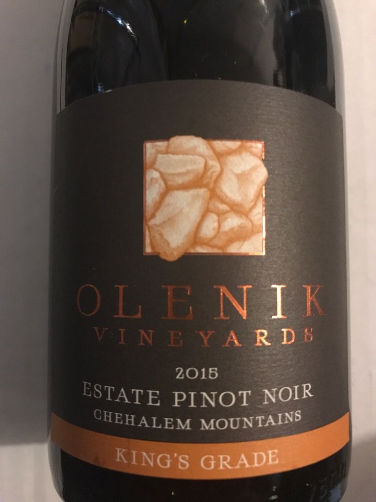 2015 Olenik Vineyards Pinot Noir Kings Grade, USA, Oregon, Willamette ...