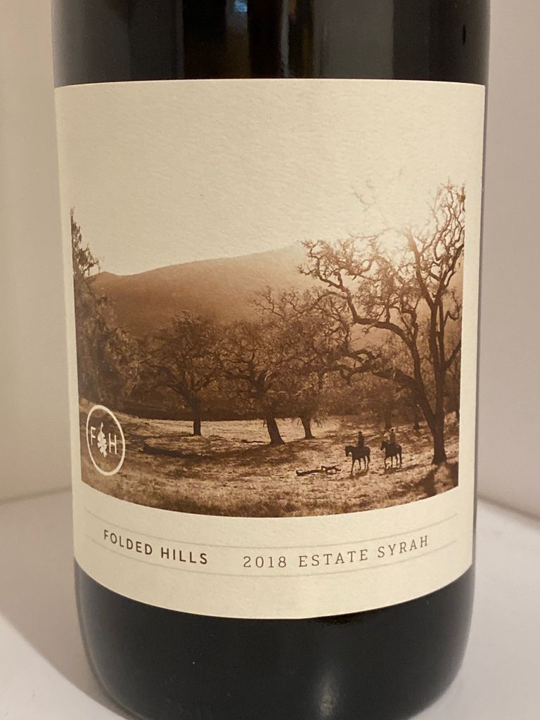 2020 Folded Hills Syrah Estate Syrah, USA, California, Central Coast ...